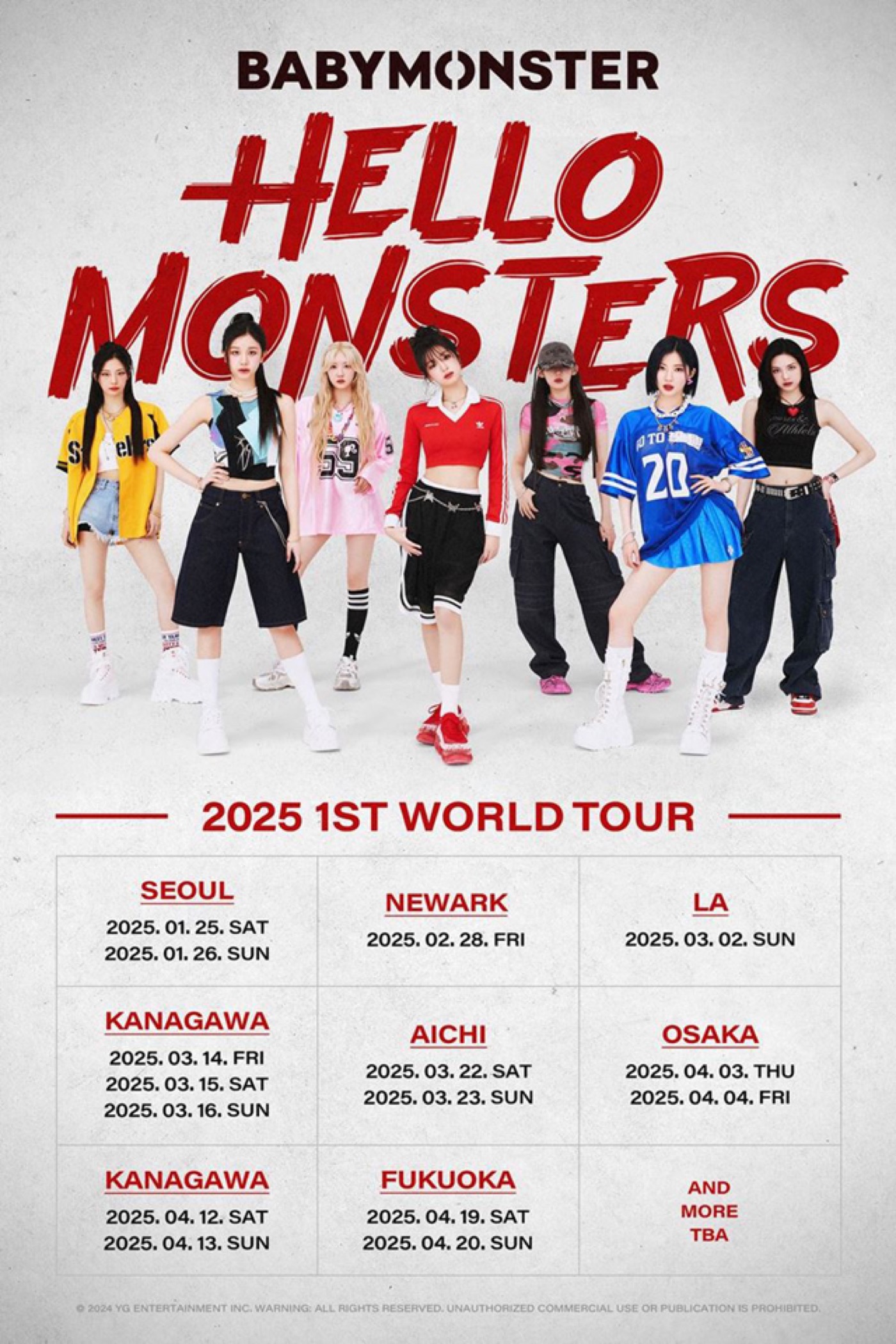 BABYMONSTER、初となるワールドツアーのポスターを公開 – THE FIRST TIMES