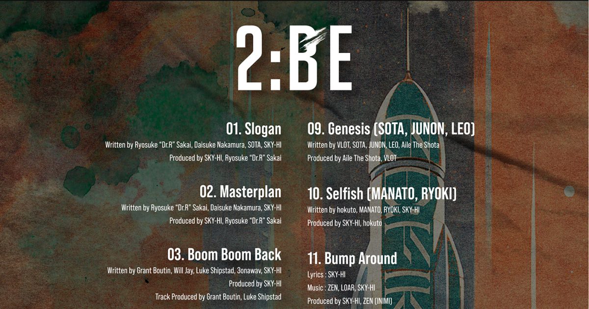 BE:FIRST、2ndアルバム『2:BE』のトラックリスト公開！ユニット曲も3曲収録 – 画像一覧（2/2） – THE FIRST TIMES