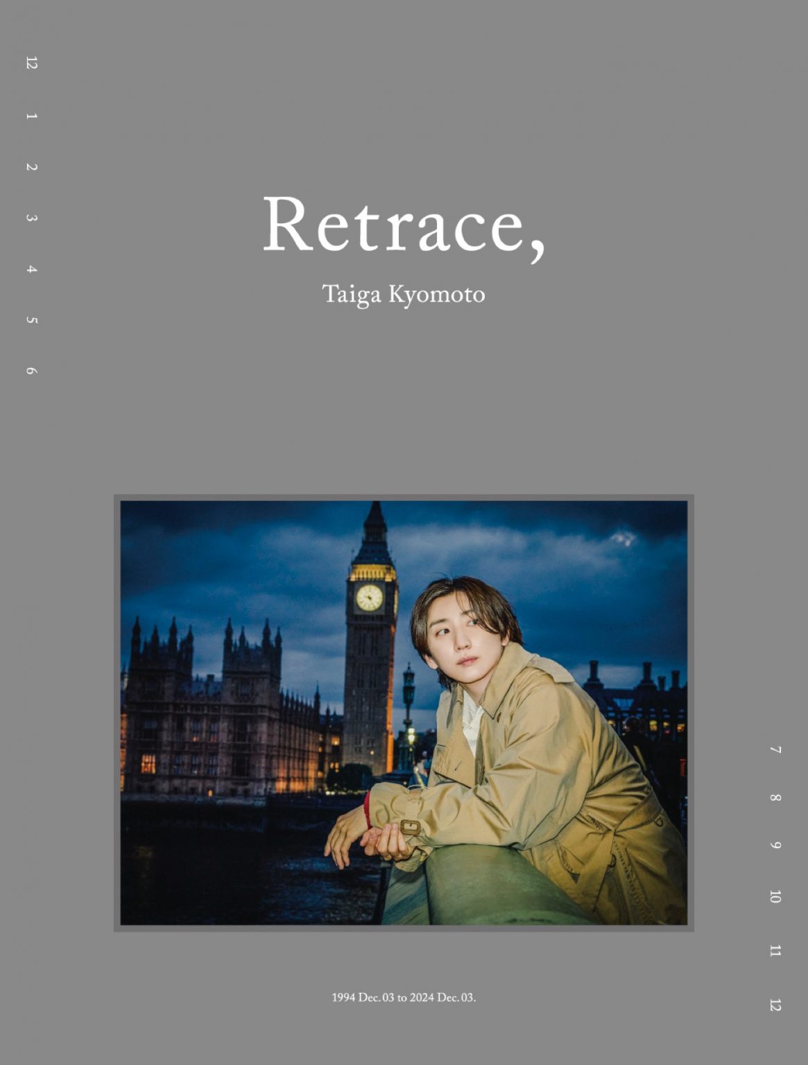 京本大我（SixTONES）29年間の集大成となる写真集『Retrace,』発売決定 – THE FIRST TIMES